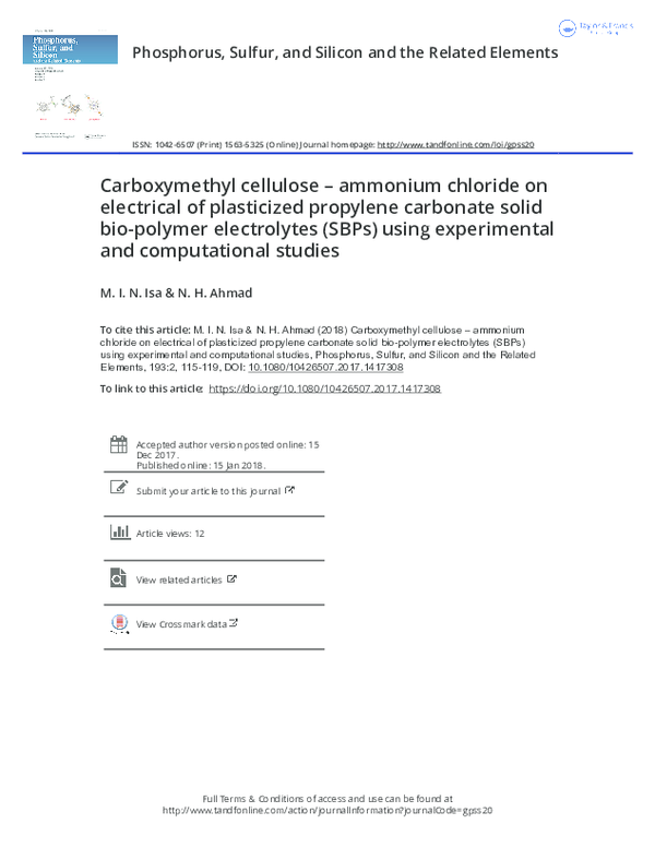 (PDF) Phosphorus, Sulfur, and Silicon and the Related Elements ...