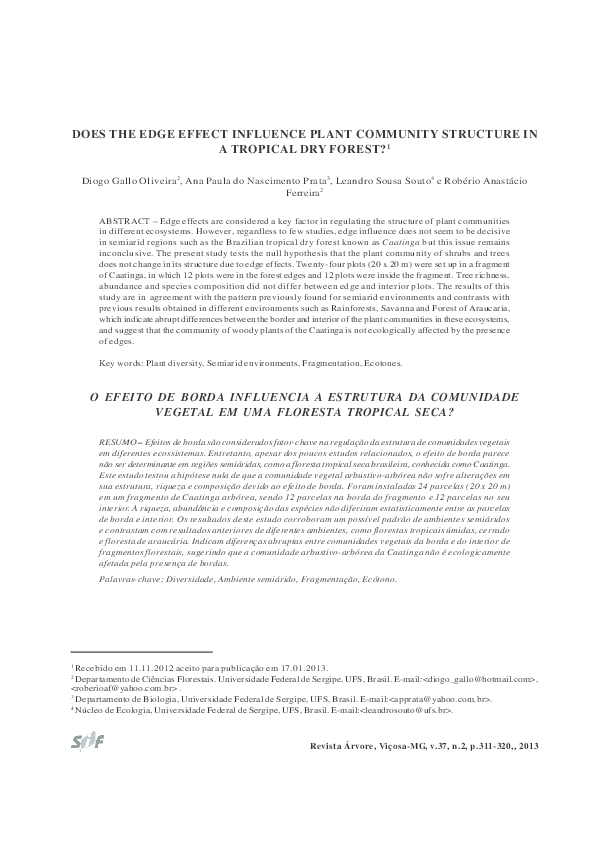 (PDF) Does the edge effect influence plant community structure in a ...