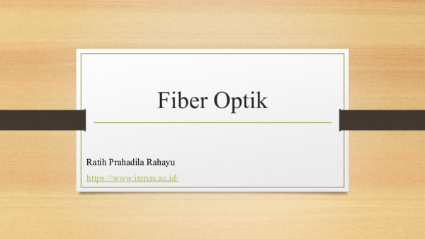 (PPT) Fiber Optik