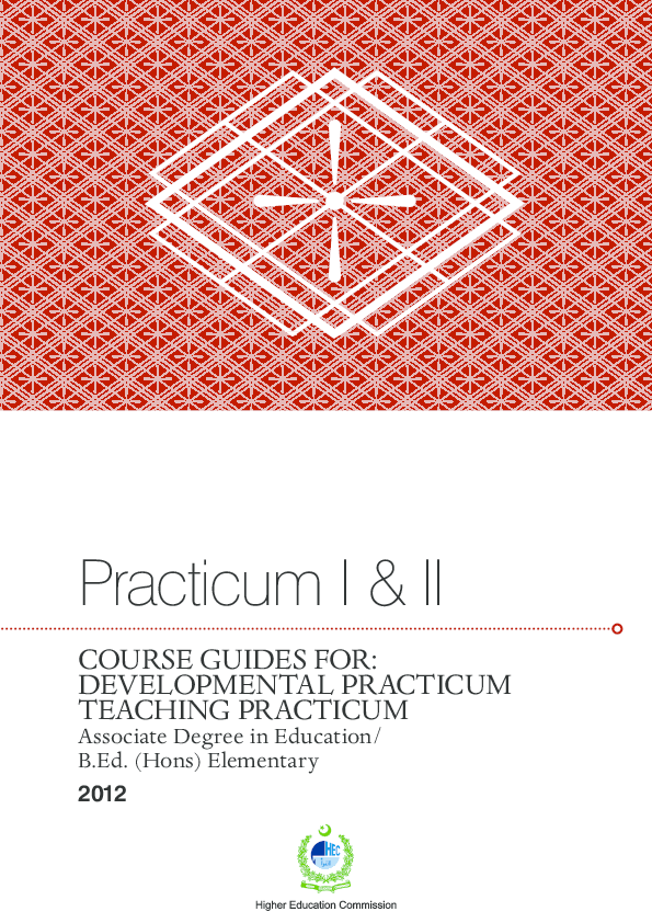 (PDF) Practicum I & II COURSE GUIDES FOR: DEVELOPMENTAL PRACTICUM ...
