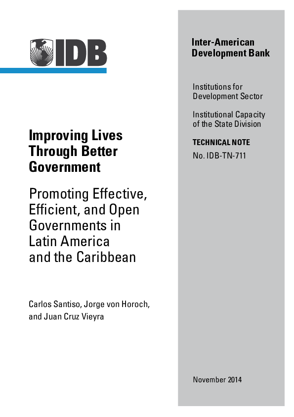 (PDF) Improving Lives Through Better Government: Promoting Effective ...