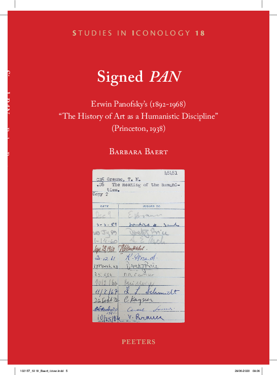 (PDF) Signed PAN. Erwin Panofsky’s (1892-1968) “The History of Art as a ...