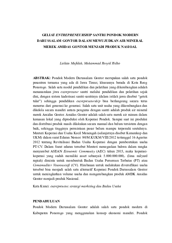 Laila Artikel AMIDAS GONTOR