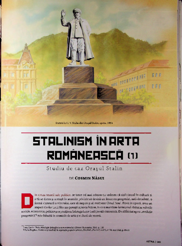 (PDF) Cosmin Nasui, Stalinism în Arta românească (1) în Revista Astra ...