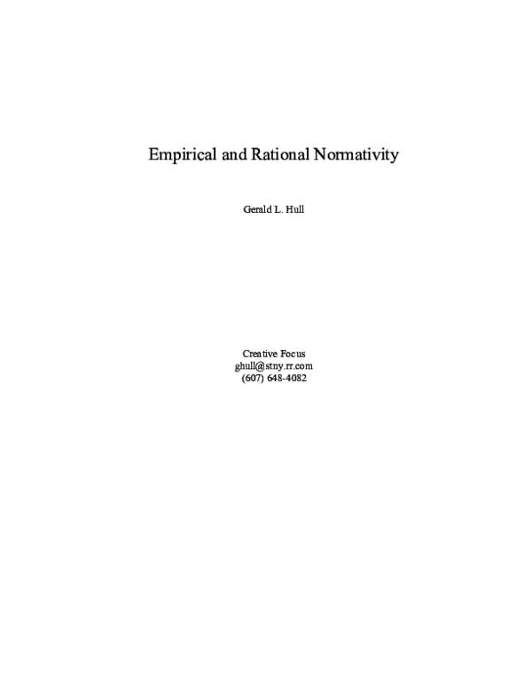 (DOC) Empirical and Rational Normativity | Gerald Hull - Academia.edu
