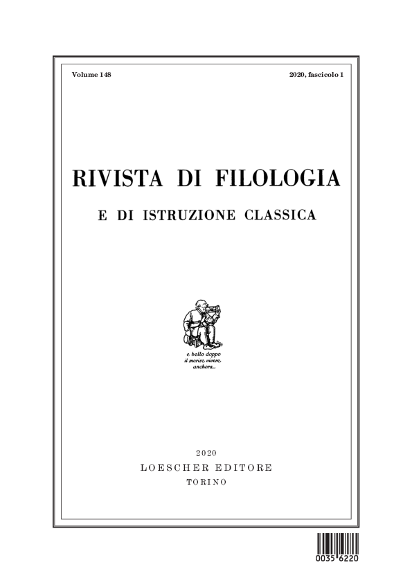 (PDF) Il dicolon abundans in Lucano, in «Rivista di Filologia e di ...