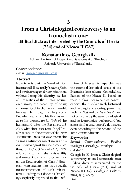 (PDF) From a Christological controversy to an Iconoclastic one ...