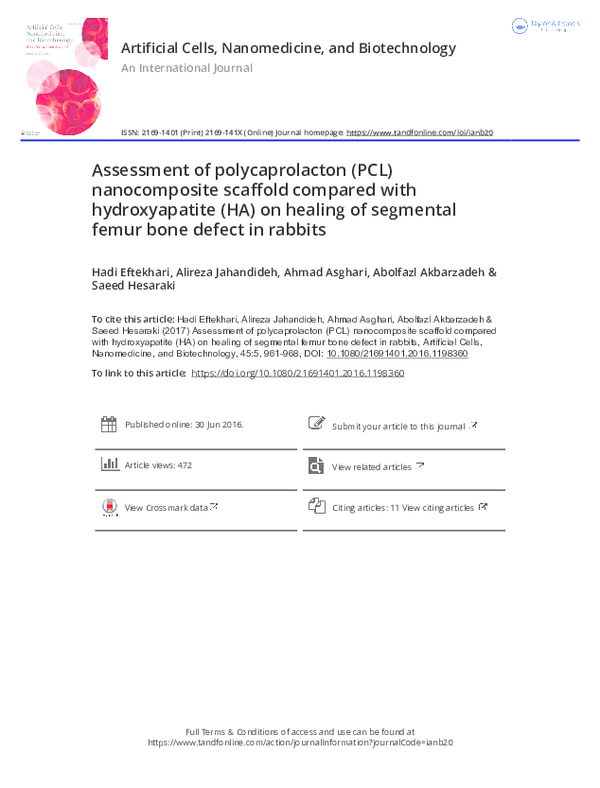 (PDF) Assessment of polycaprolacton (PCL) nanocomposite scaffold ...