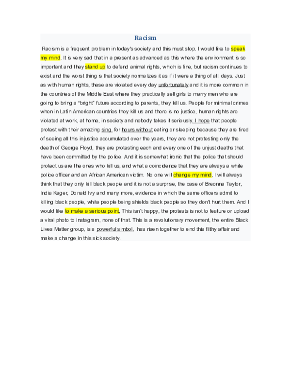 (DOC) Racism | Andrea Toguchi - Academia.edu
