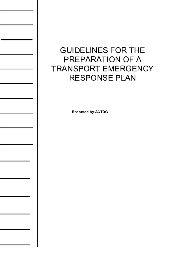 (PDF) Endorsed by ACTDG GUIDELINES FOR THE PREPARATION OF A TRANSPORT ...
