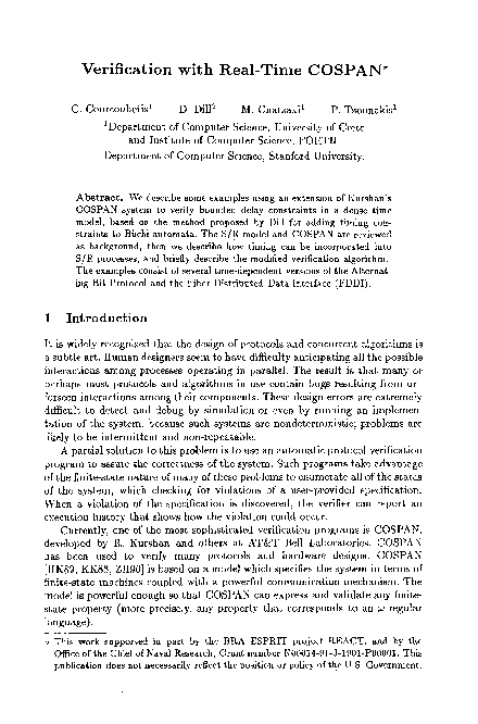 Verification with Real-Time COSPAN