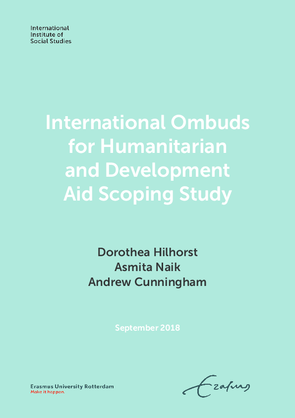 (PDF) International Ombuds for Humanitarian and Development Aid Scoping ...