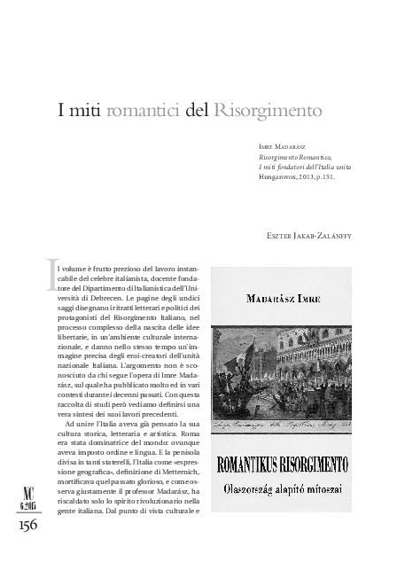 (PDF) I miti romantici del Risorgimento