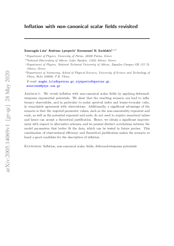 Pdf Inflation With Non Canonical Scalar Fields Revisited