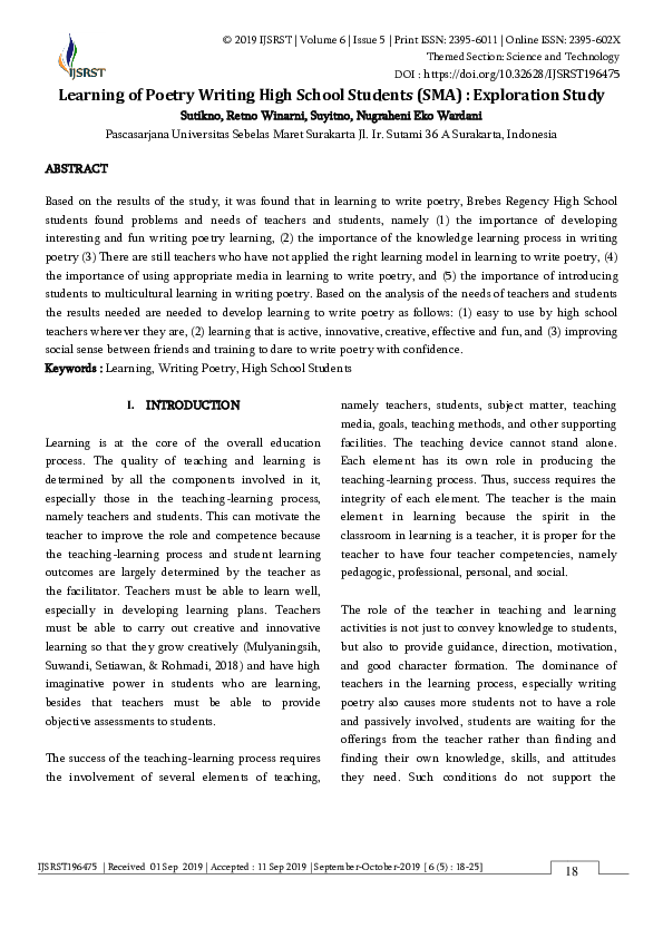 (PDF) Learning of Poetry Writing High School Students (SMA ...