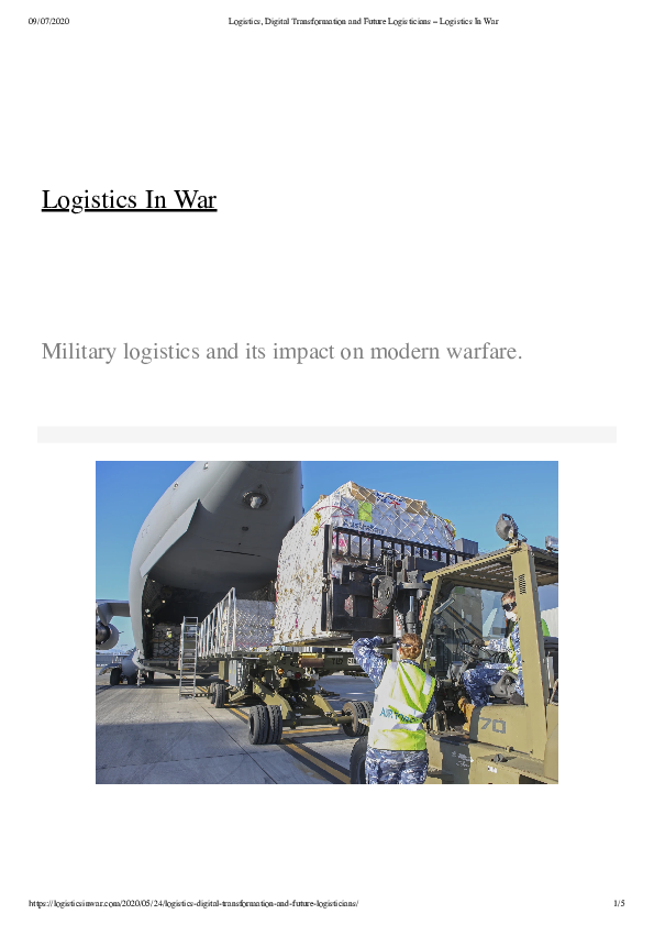 (PDF) Logistics, Digital Transformation and Future Logisticians ...