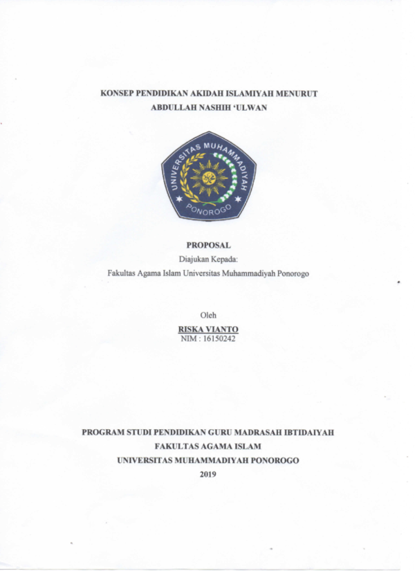 (PDF) Proposal Skripsi Pendidikan Guru Madrasah Ibtidaiyah | Fakultas ...