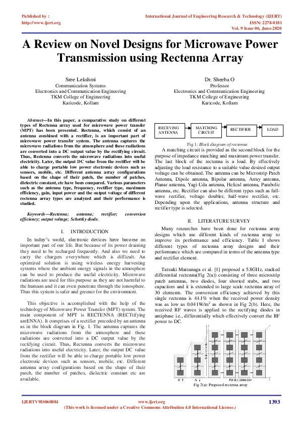 (PDF) IJERT-A Review on Novel Designs for Microwave Power Transmission ...