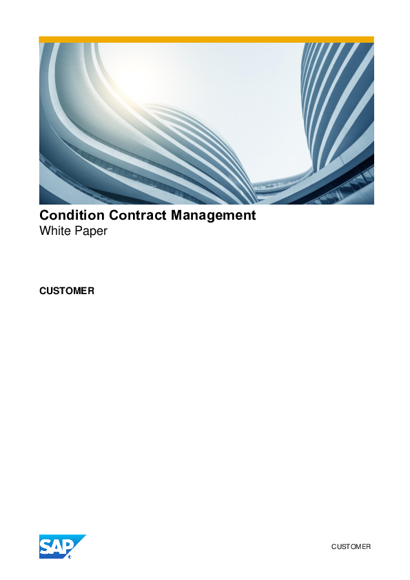 (PDF) Condition Contract Management