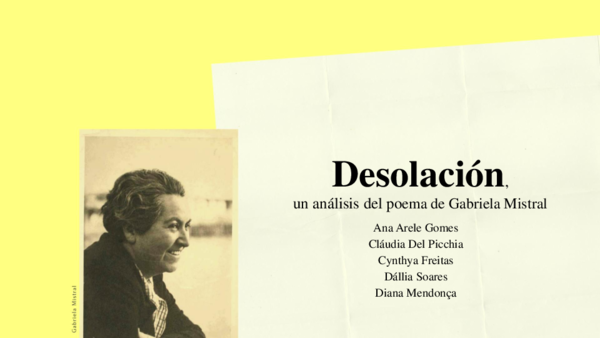 (PDF) Desolación, un análisis del poema de Gabriela Mistral