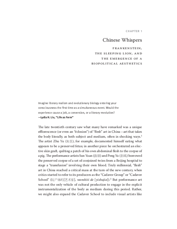 (PDF) Frankenstein in China and the surprising origins of the "Sleeping ...