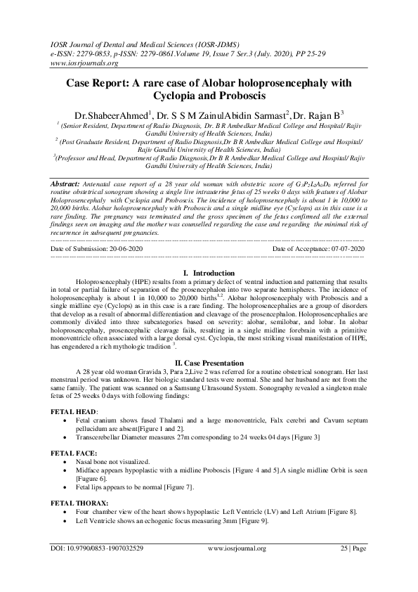 (PDF) Case Report: A rare case of Alobar holoprosencephaly with ...