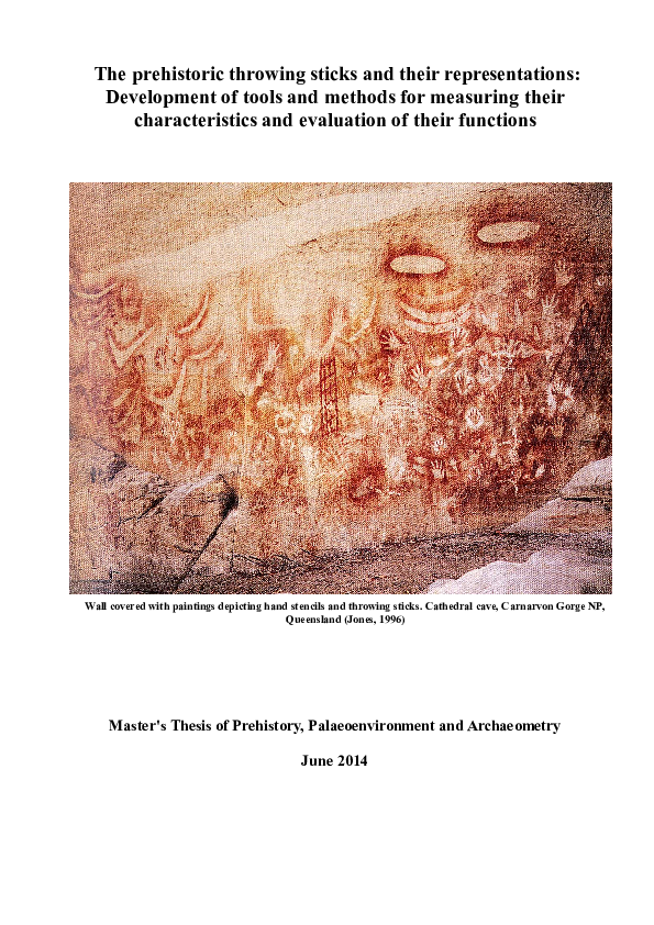 (PDF) The prehistoric throwing sticks and their representations ...