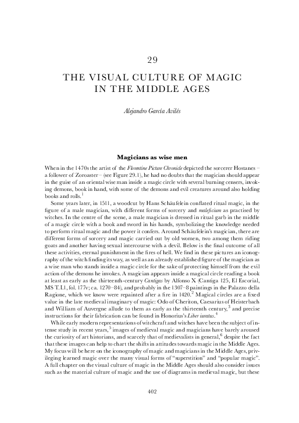 (PDF) THE VISUAL CULTURE OF MAGIC IN THE MIDDLE AGES