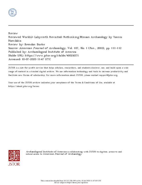 (PDF) AJA Review Labyrinth Revisited