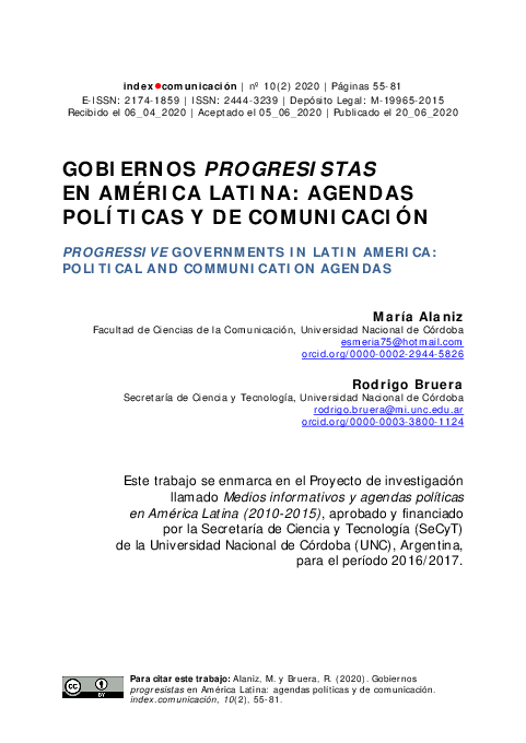 (PDF) Gobiernos progresistas en América Latina: agendas políticas y de ...