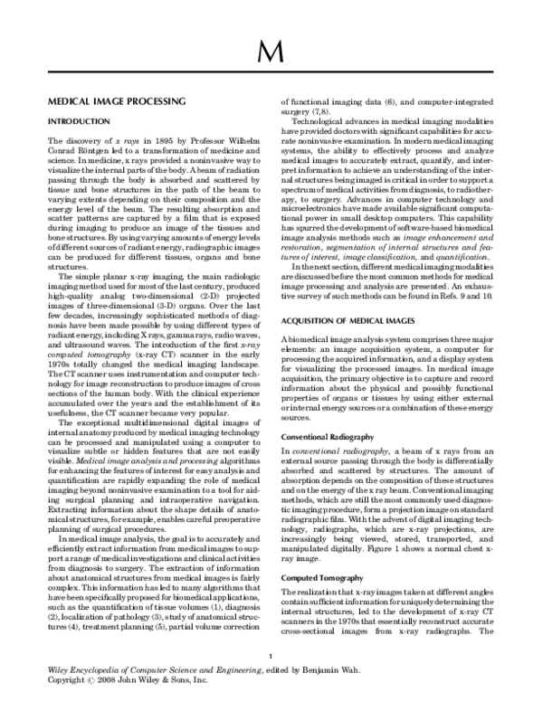 (PDF) Medical Image Processing