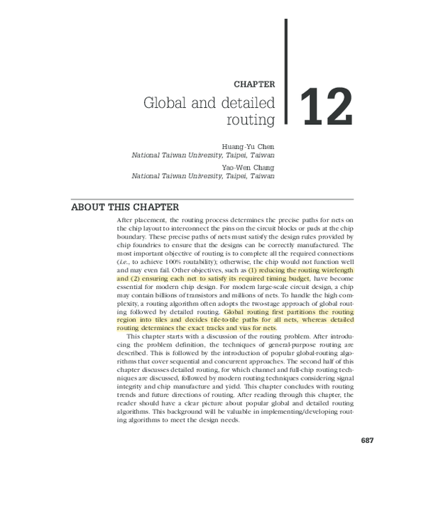 (PDF) Global and detailed routing