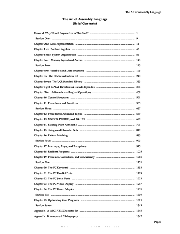 (PDF) The Art of Assembly Language
