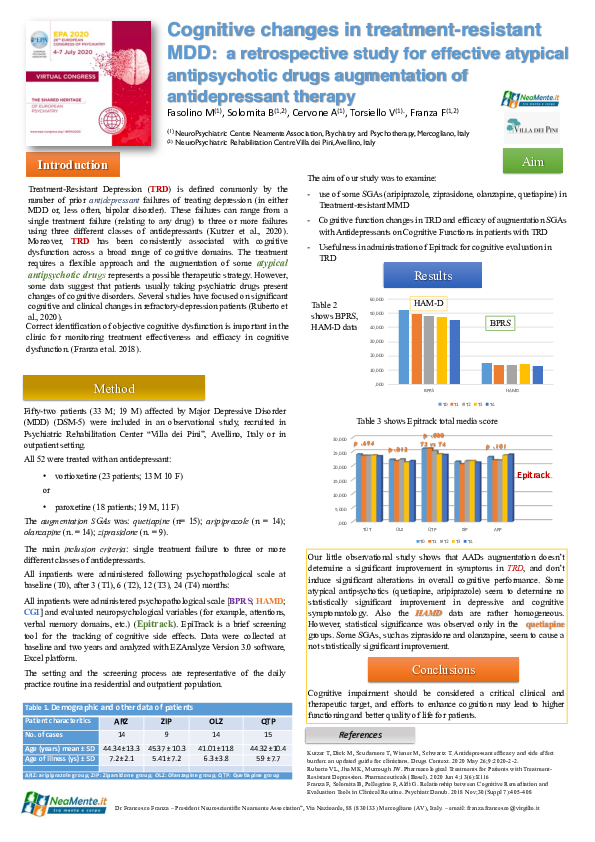 (PDF) Poster template ECNP 2020_Fasolino_Franza