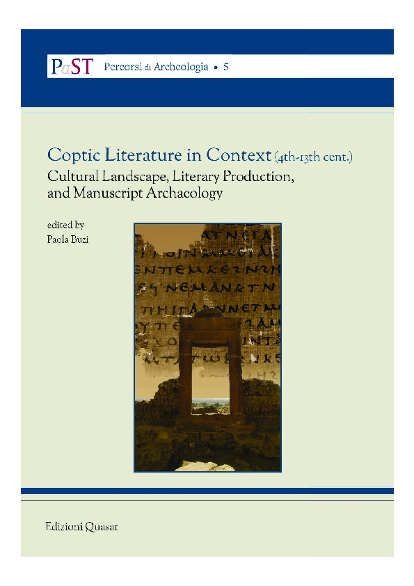 (PDF) F. Berno, "For a Periodization of Coptic Literature ...