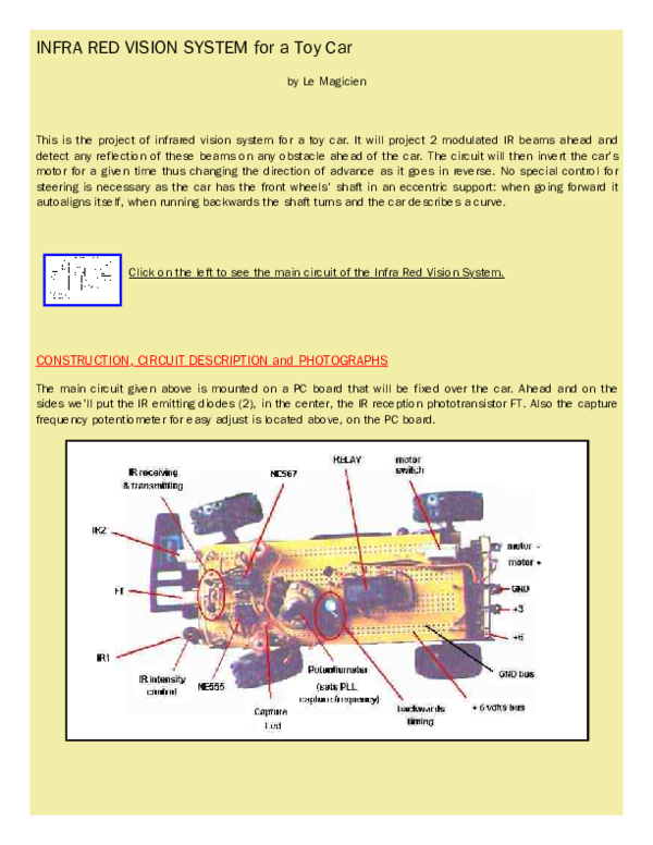 (PDF) INFRA RED VISION SYSTEM for a Toy Car | Andrés E . de la Plaza ...
