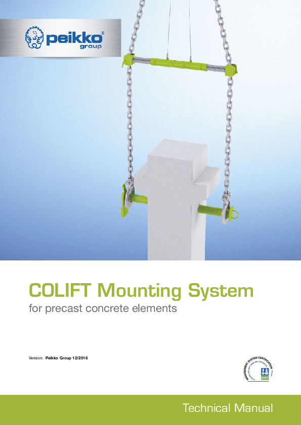 (PDF) COLIFT Mounting System for precast concrete elements | Tan Phat Truong - Academia.edu
