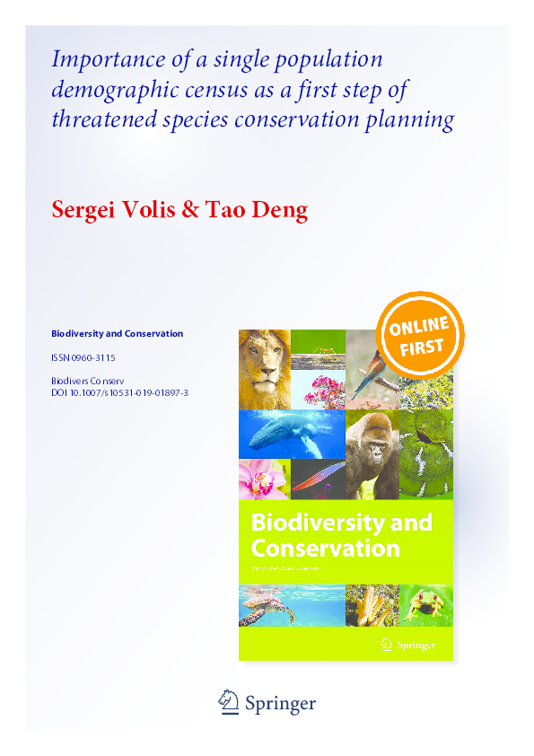 (PDF) Importance of a single population demographic census as a first ...