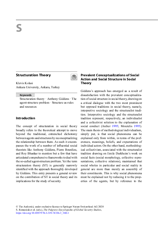(PDF) Structuration Theory