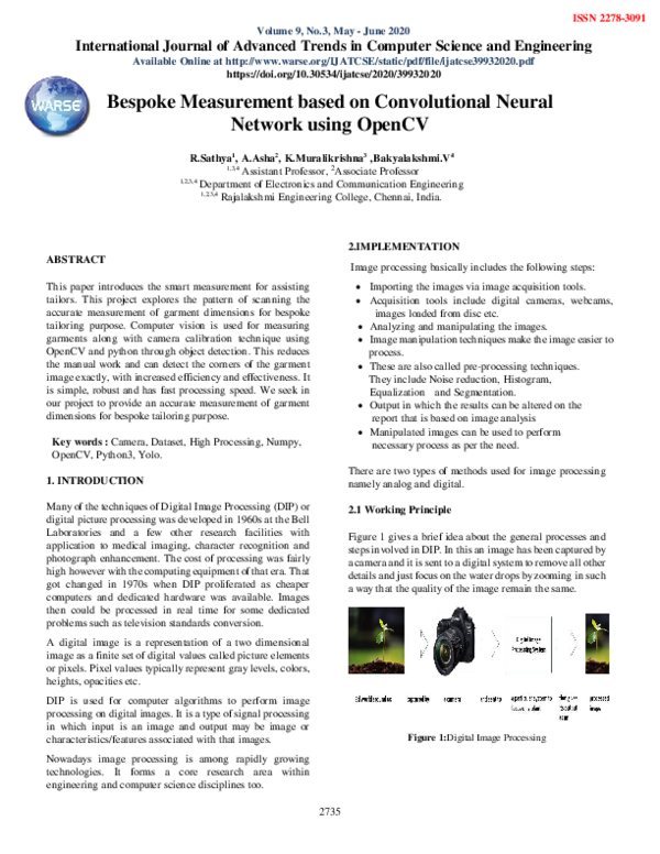 (PDF) Bespoke Measurement based on Convolutional Neural Network using ...