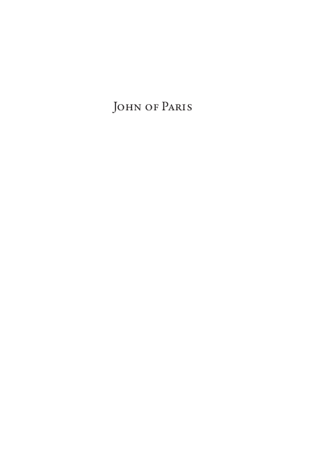 (PDF) Deabting the emergence of an idea: John of Paris and conciliarism