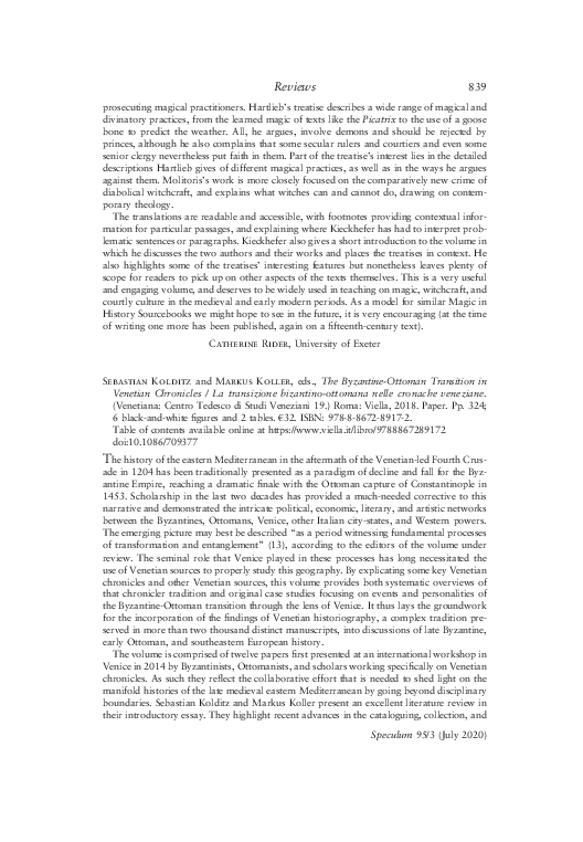 (pdf) Book Review: Sebastian Kolditz And Markus Koller, Eds., The