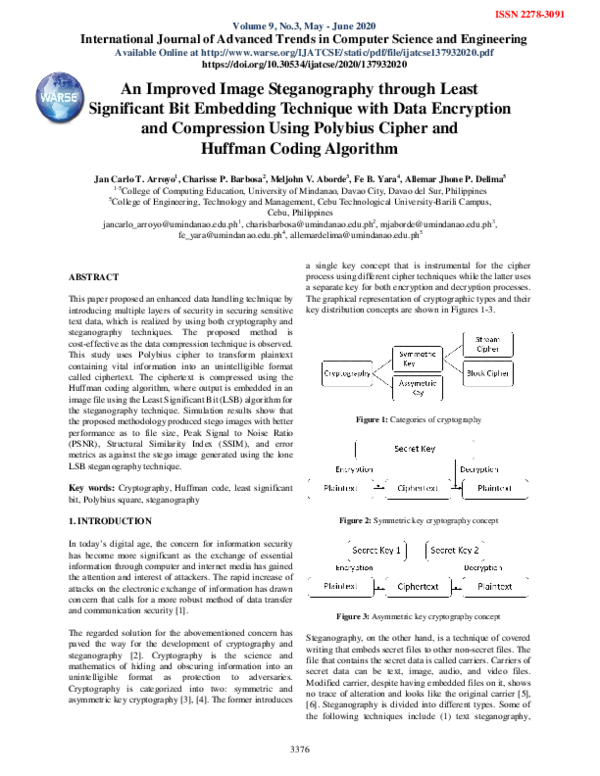 Pdf An Improved Image Steganography Through Least Significant Bit Embedding Technique With