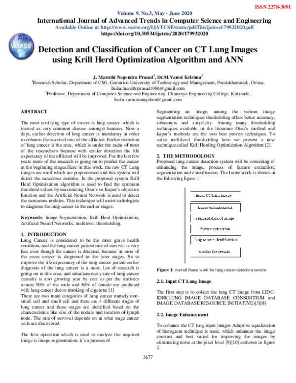 (PDF) Detection and Classification of Cancer on CT Lung Images using Krill Herd Optimization ...