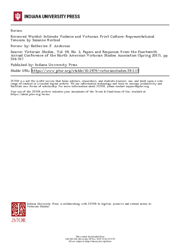(PDF) Review of Intimate Violence and Victorian Print Culture ...