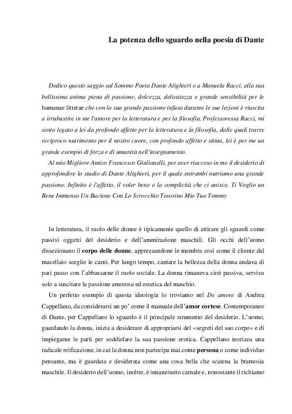(PDF) La potenza dello sguardo nella poesia di Dante (PDF) La potenza dello sguardo nella poesia di Dante