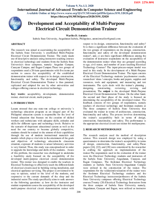 (PDF) Development and Acceptability of Multi-Purpose Electrical Circuit ...