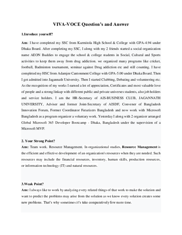 (PDF) VIVA-VOCE Question's and Answer | Arif Rahman - Academia.edu