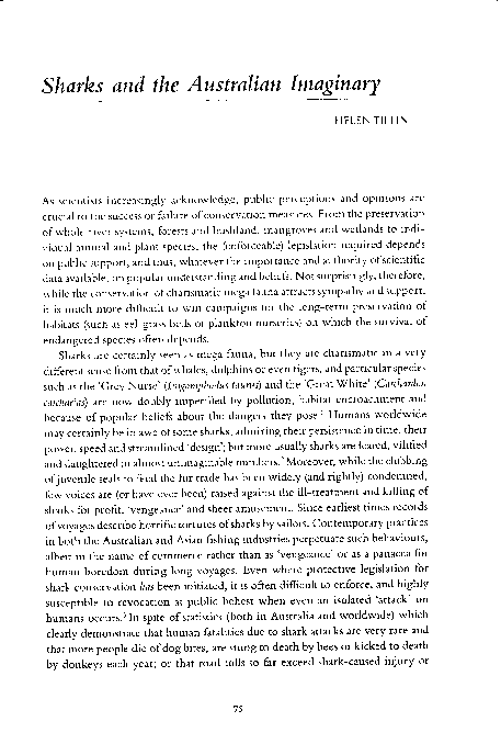 (PDF) Sharks and the Australian Imaginary