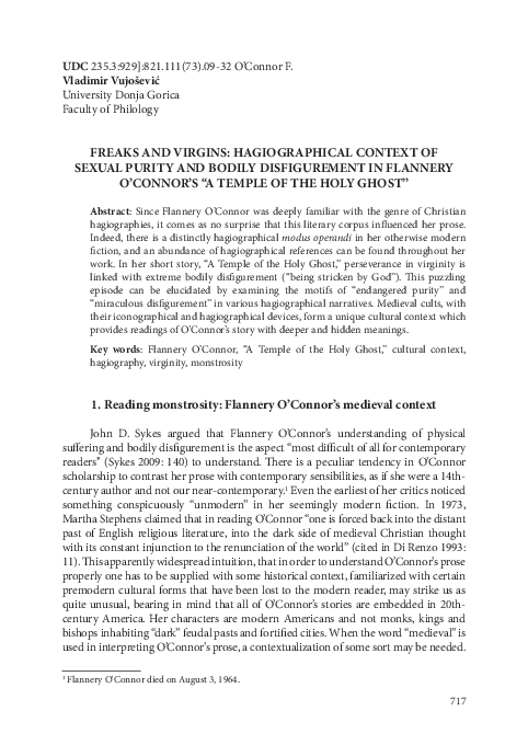 (PDF) FREAKS AND VIRGINS: HAGIOGRAPHICAL CONTEXT OF SEXUAL PURITY AND ...